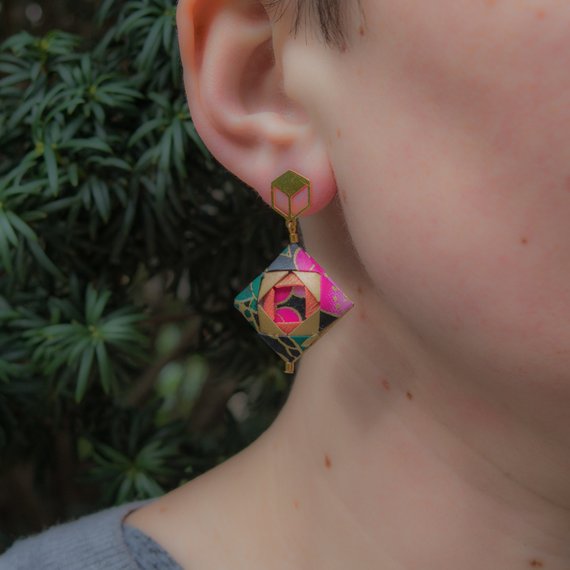 Geometric Origami Jewelry by MayumiOrigami / The Beading Gem