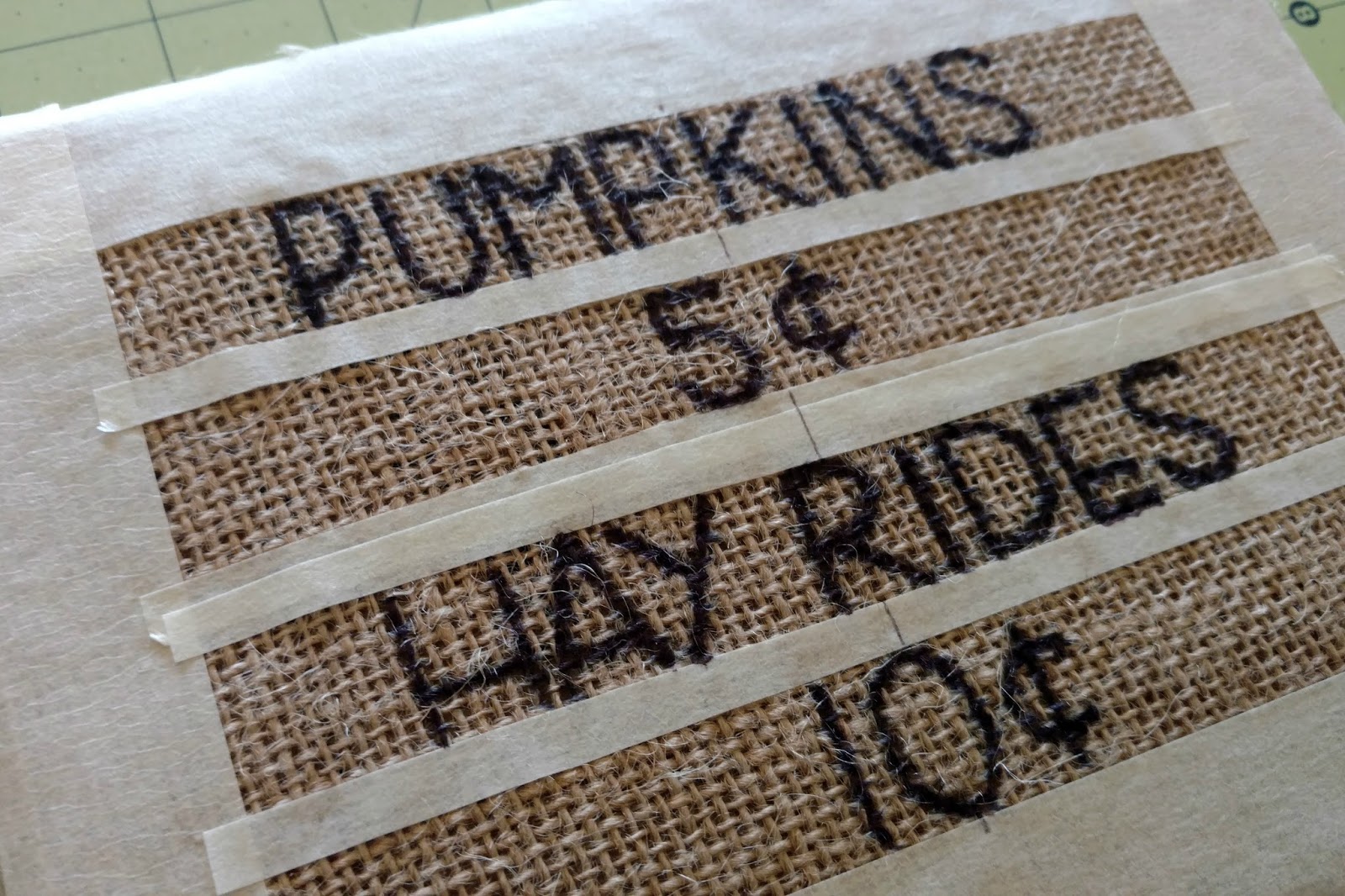 Easy Fall Burlap Sign - Sunshine and Munchkins