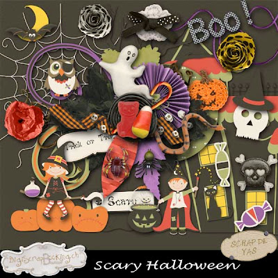 Le scrap de yas: kit "Scary halloween " + Freebie