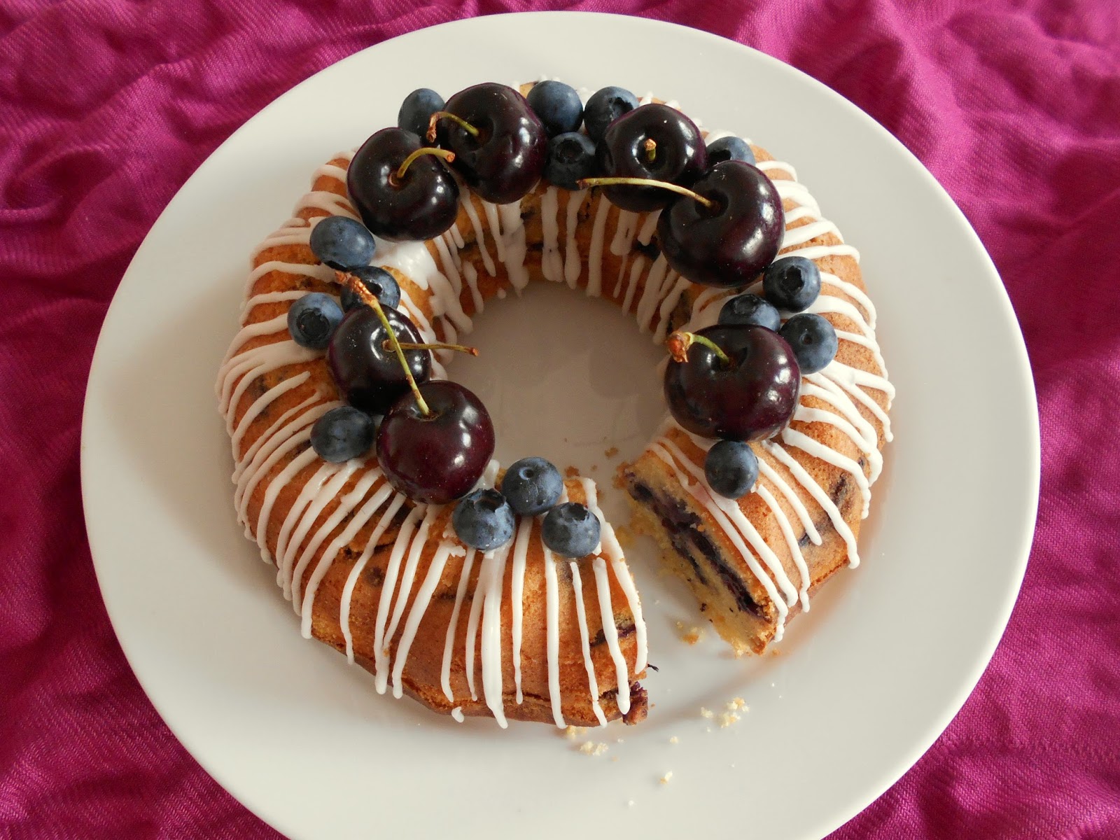 Cherry and Blueberry Iced Ring