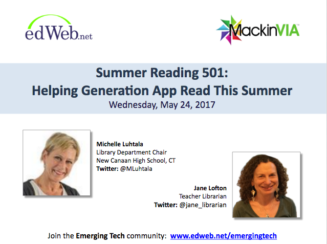 Jane Lofton's Adventures in School Libraryland: May - My Webinar Month