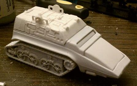 Basement Gaming Bunker: 15mm Sentry Tank - a Hot Wheels kitbash
