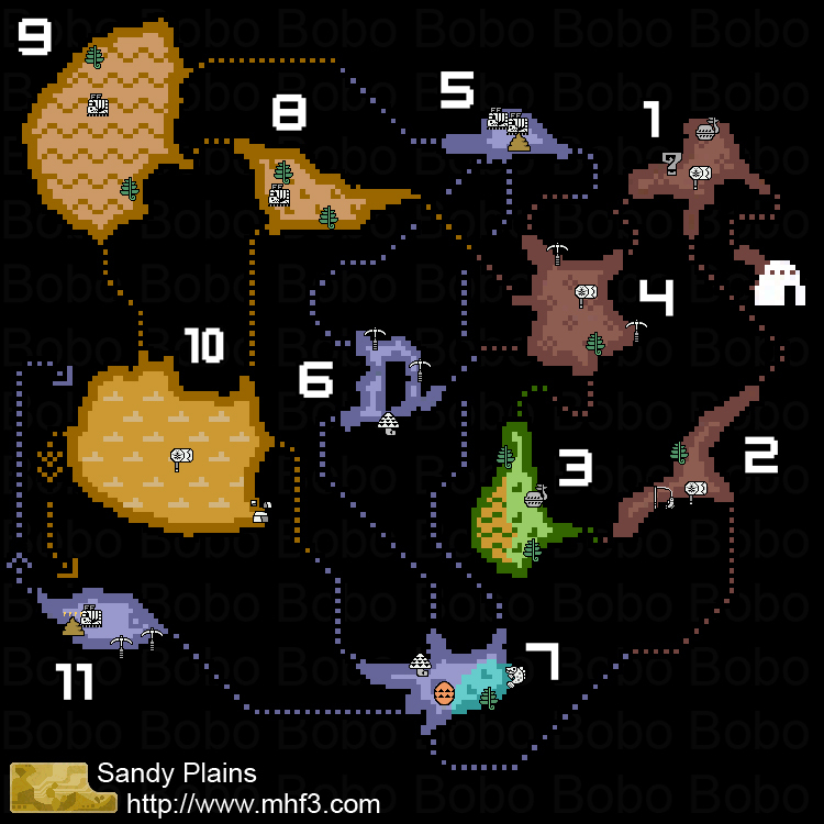 Monster hunter 3 para psp: Mapas monster hunter 3