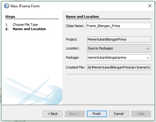 Menentukan Bilangan Prima Dengan GUI - Syntax Error