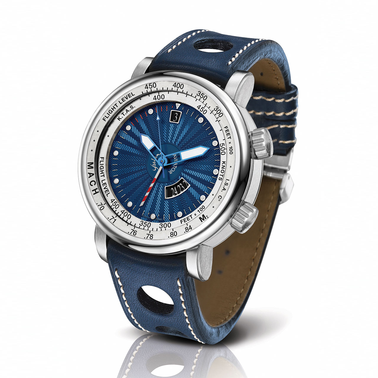 Aviator world time pilot watch rose gold - holdenbody