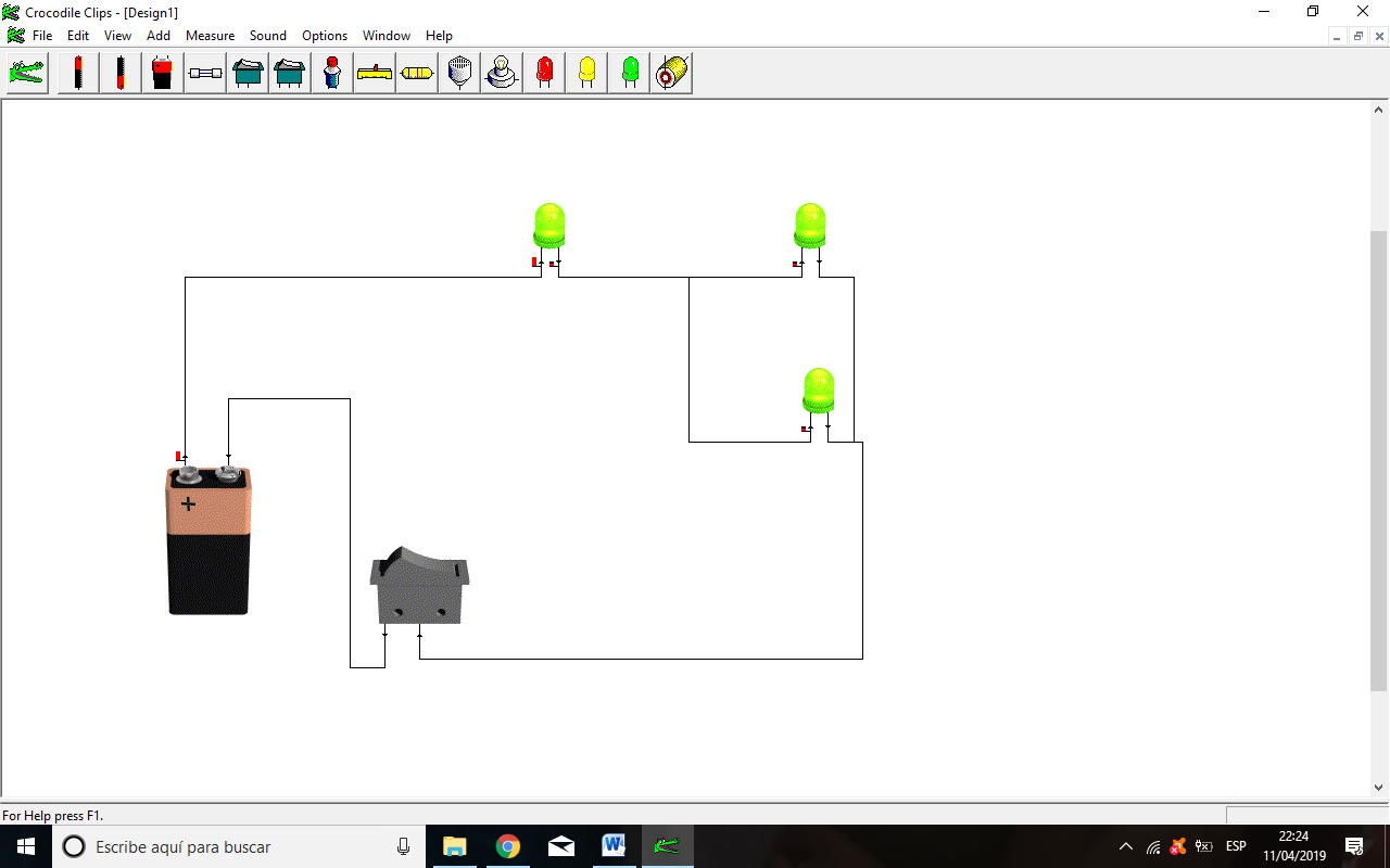 Simulación de circuitos básicos en Crocodile Clips