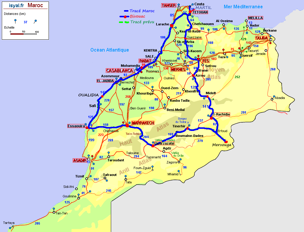 Carte Du Maroc