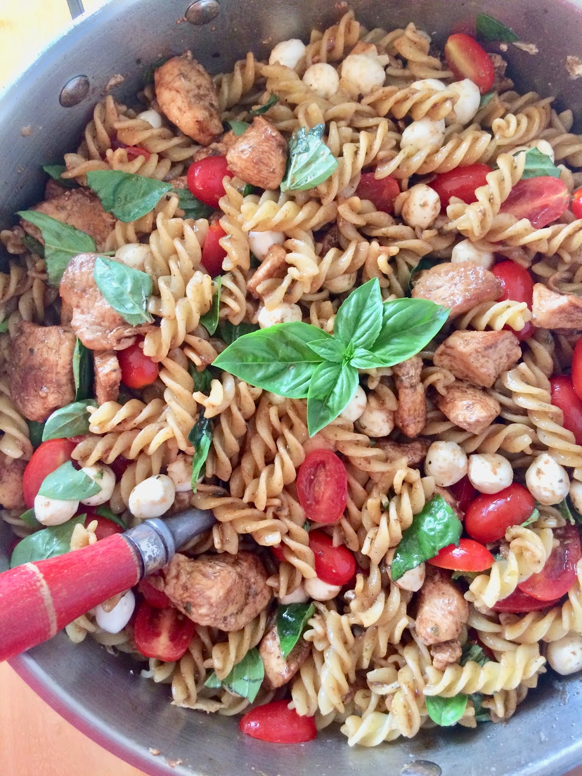 Savory Moments: Balsamic chicken caprese pasta