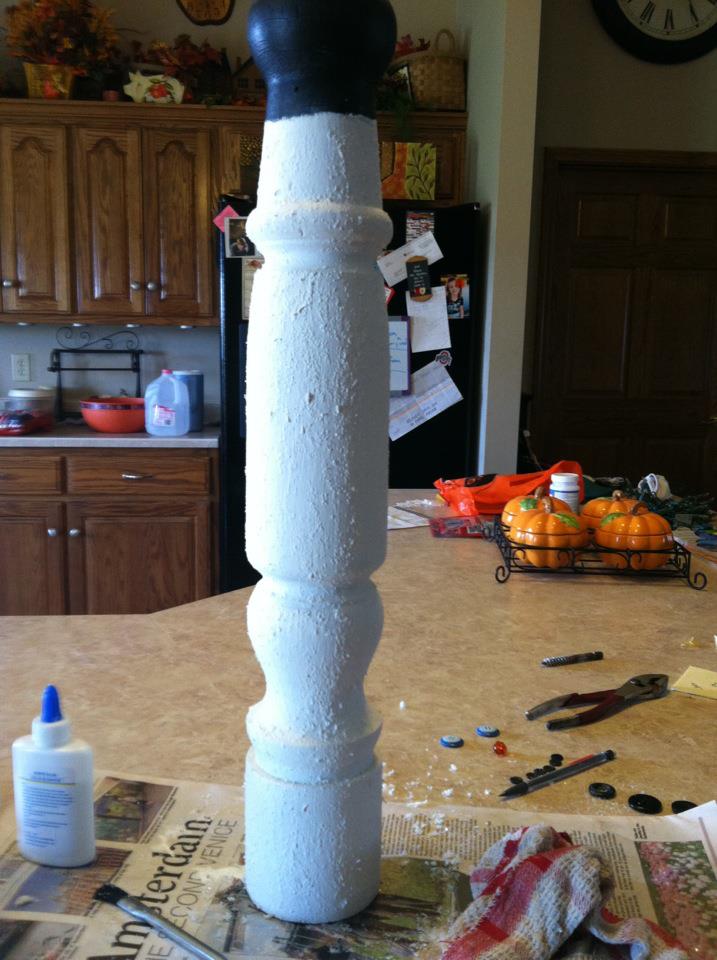 Crafted Pins: Table Leg Snowman