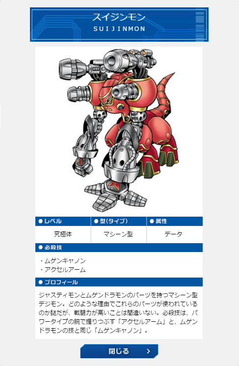 デジモン図鑑 [Reference]: Suijinmon