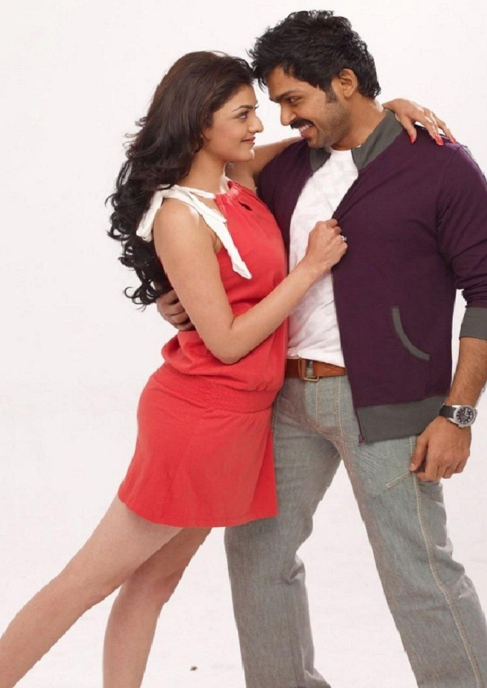 Hot Picsz: Kajal Agarwal Karthi Hot Romance Stills