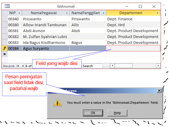 Normalisasi, Denormalisasi, dan Anomali Database - Access Terapan