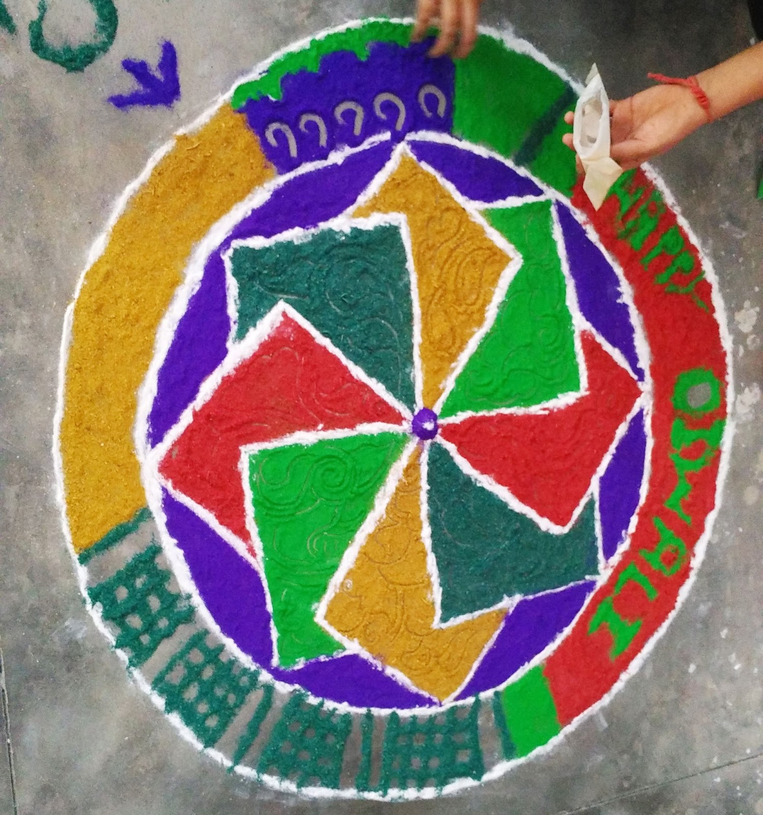 Diwali Rangoli | Deepawali Rangoli Design | Rangoli by kids for ...