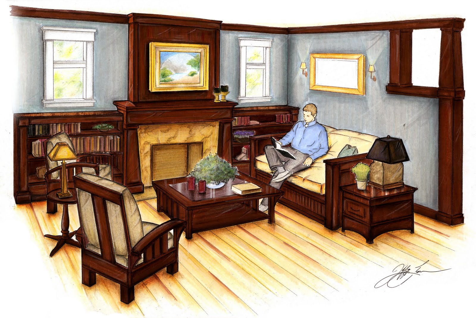 Visual Presentation Winter 2012: PROJECT 6: INTERIOR PERSPECTIVE RENDERING