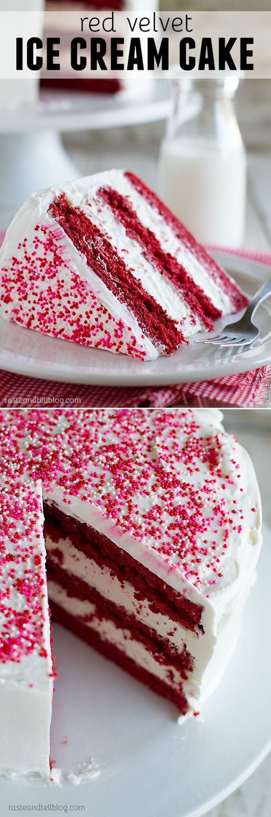 Red Velvet Ice Cream Cake Recipe | Nothing But Food