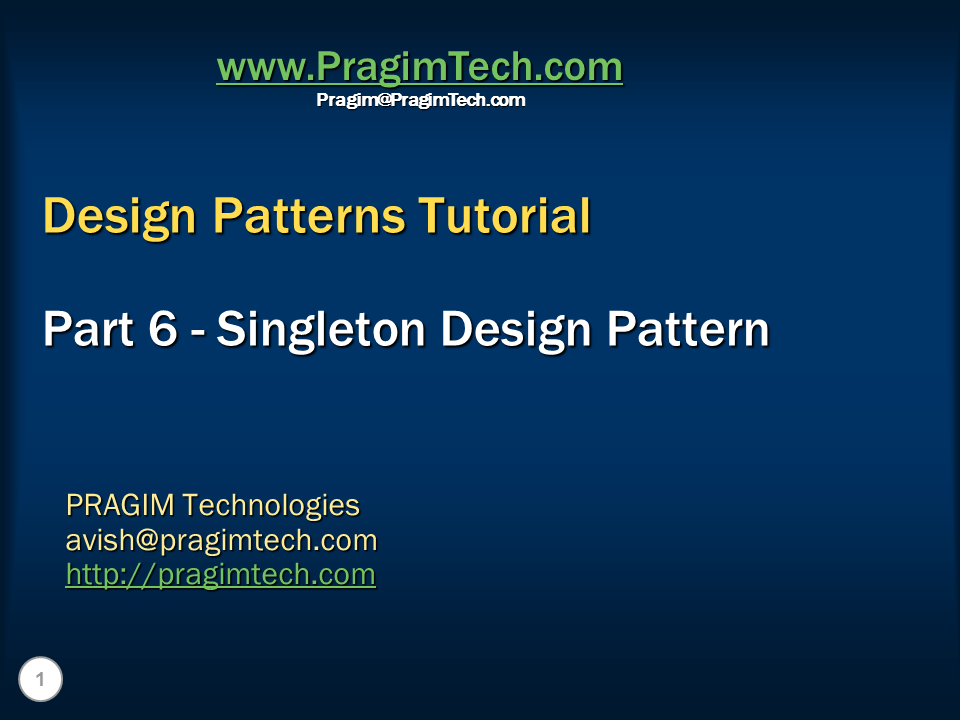Sql Server Net And C Video Tutorial Static Class Vs Singleton