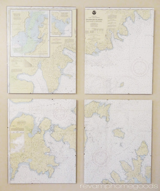 DIY Nautical Chart Art | Revamp Homegoods