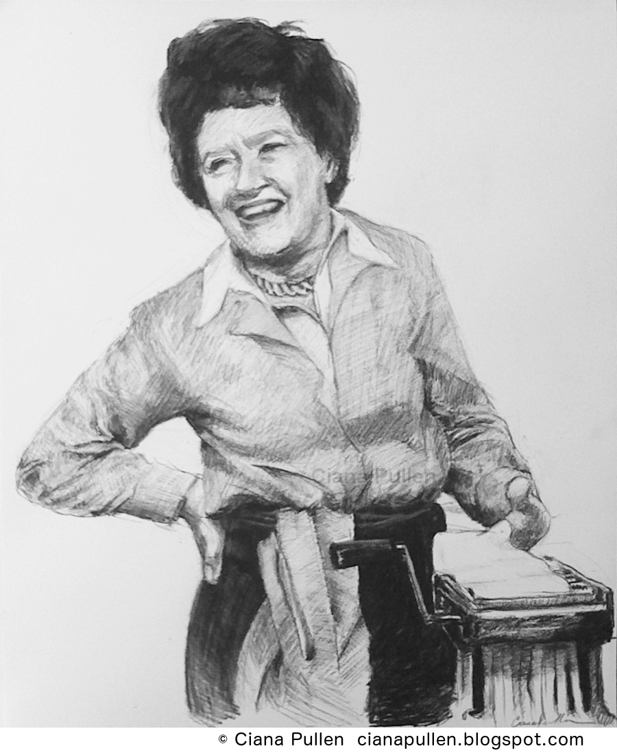 Post-: Julia Child, drawing by Ciana Pullen