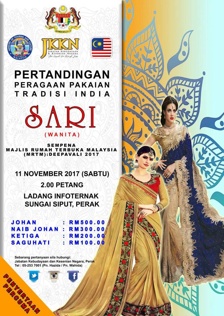 PERTANDINGAN PERAGAAN PAKAIAN TRADISI INDIA