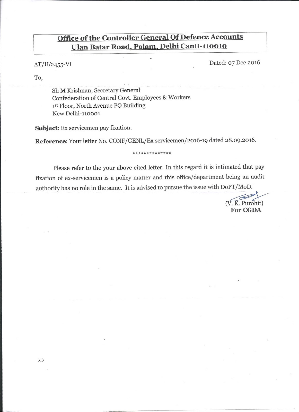 Confederation Of Central Government Employees & Workers