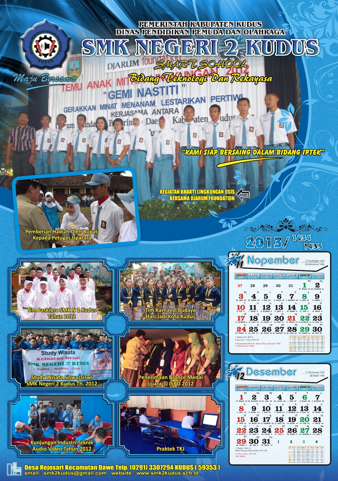 Desain Kalender SMK N 2 Kudus ~ Zest of Talent