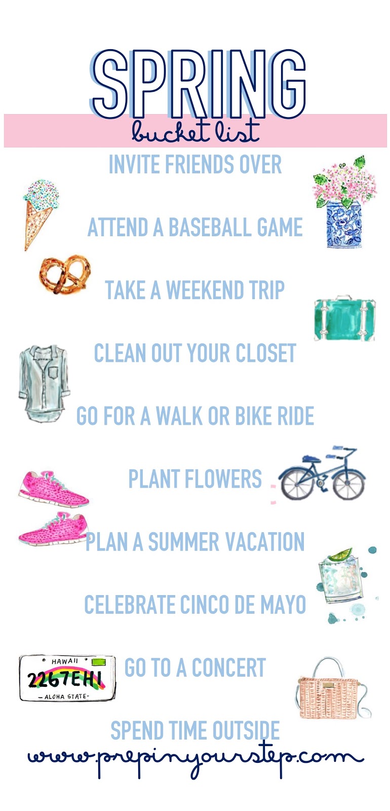 Prep In Your Step: Spring Bucket List