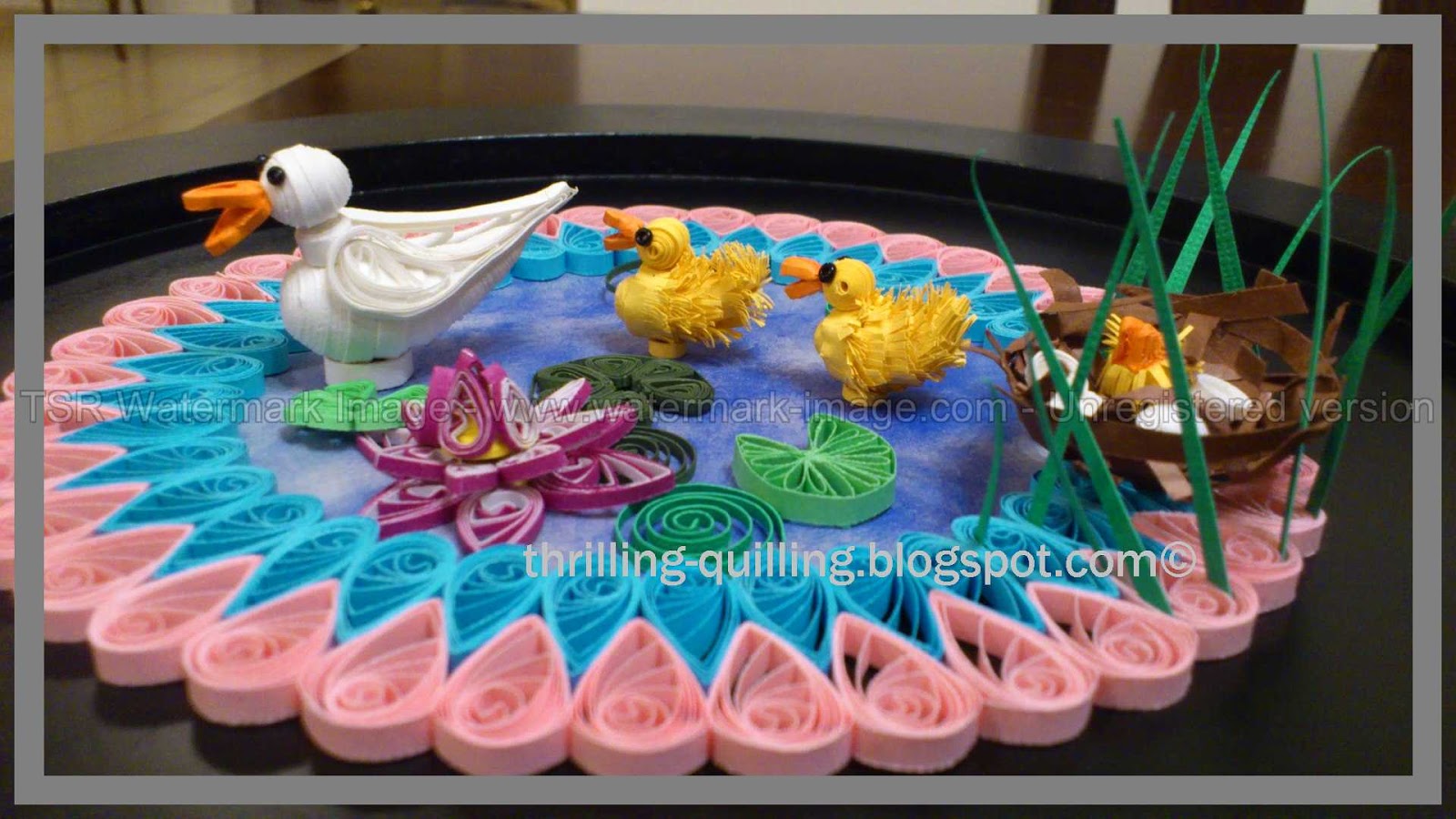 Thrilling Quilling: New life in a pond - with tutorial
