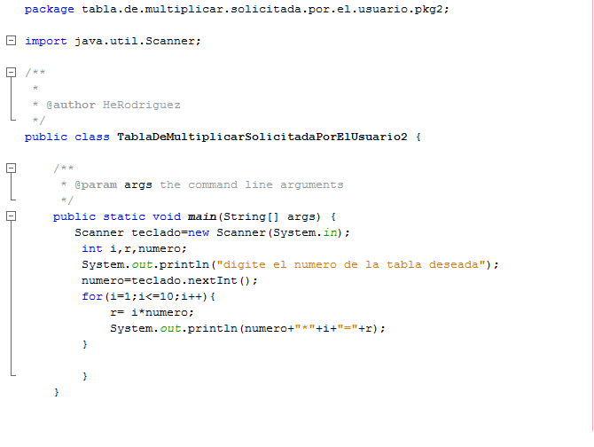 LENGUAJE DE PROGRAMACION 2: TABLA DE MULTIPLICAR SOLICITADA