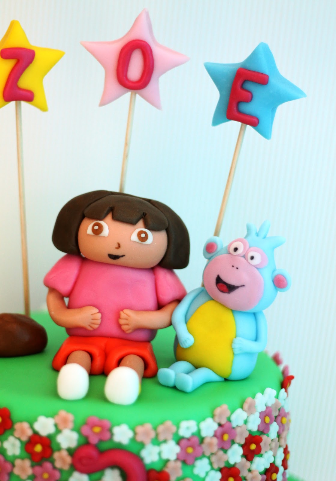 Atelier de Tartas: Tarta Fondant Cumpleaños Dora la Exploradora