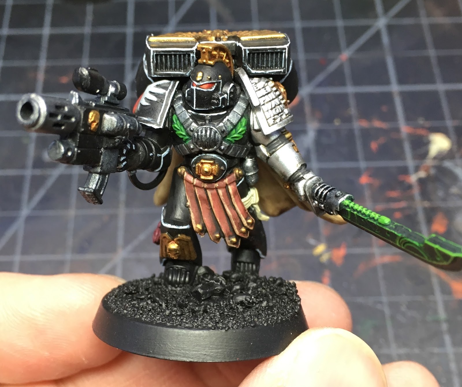 262nd Death Korps of Krieg: WIP: Deathwatch Watch Captain w/jump pack ...
