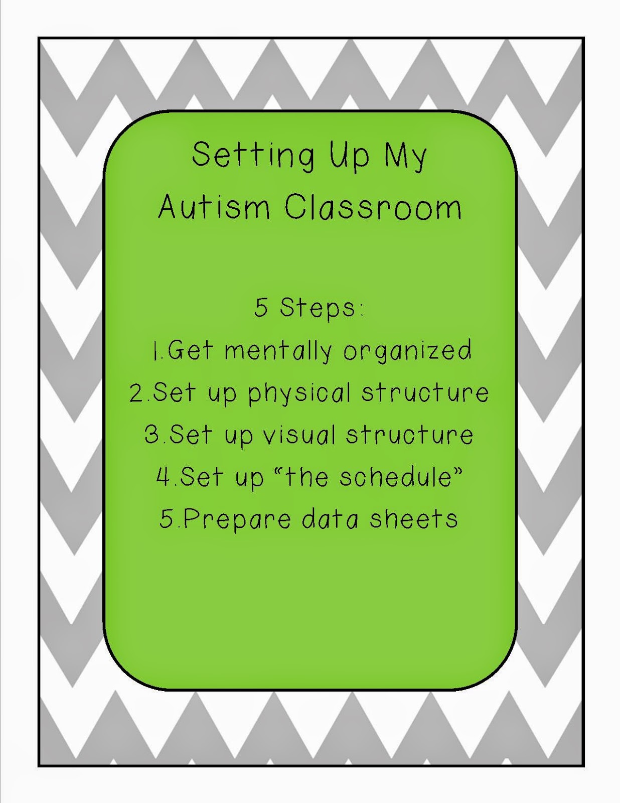 It's Always Sunny in SPED: Setting Up My Autism Class- Step 2: Setting ...