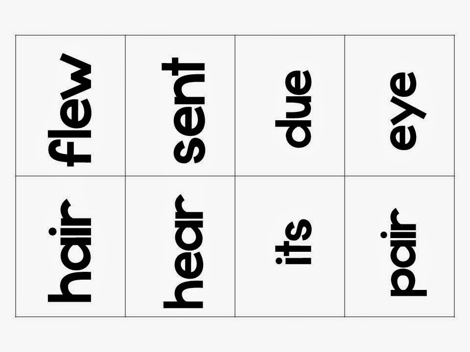 Teachin' Little Texans: Tutoring and Homophone Printables