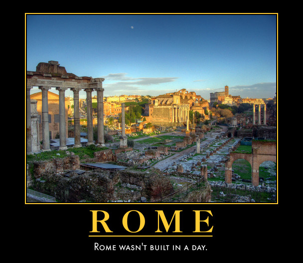 Growth Mindset & Feedback Cats: English: Rome wasn't built in a day.