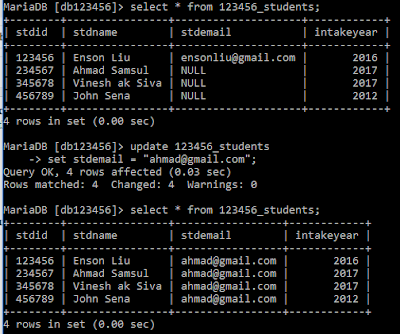Database Laboratory: Update Data in Table using SQL