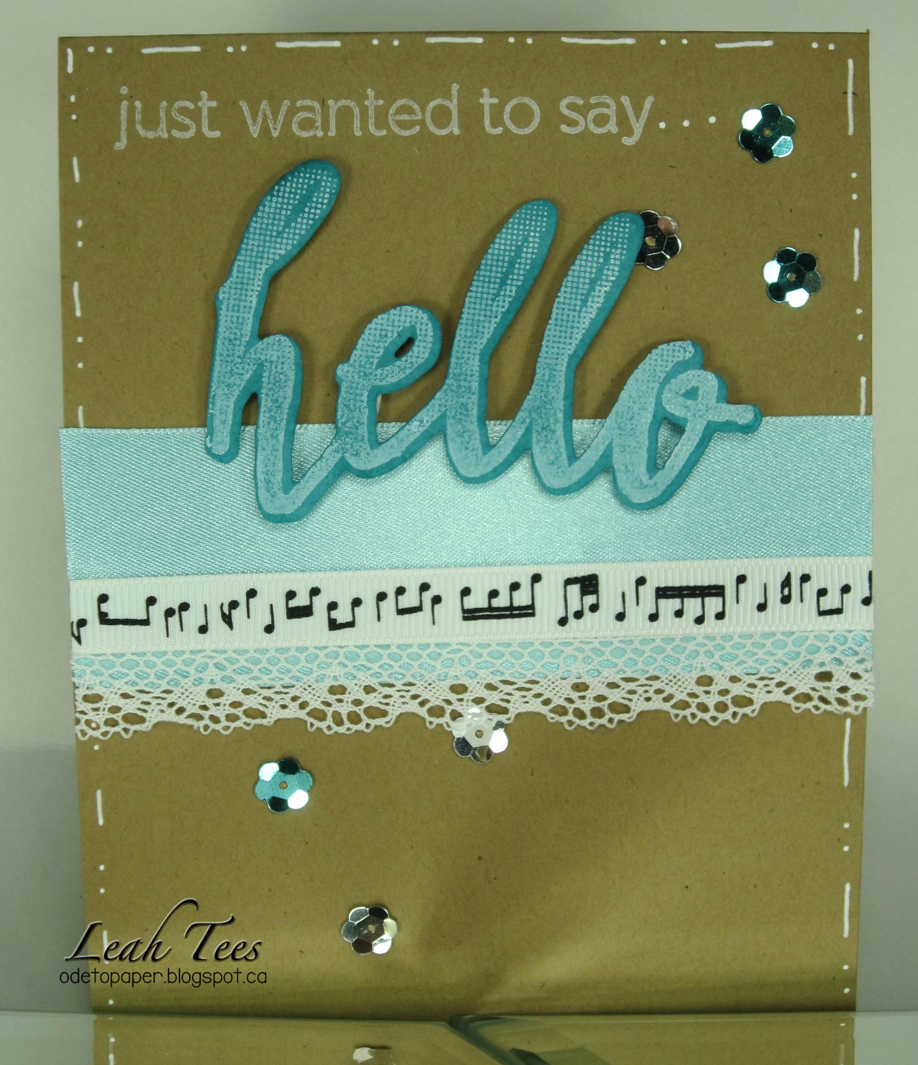 Crafty Ribbons Pure Inspiration: Just Wanted to Say Hello...