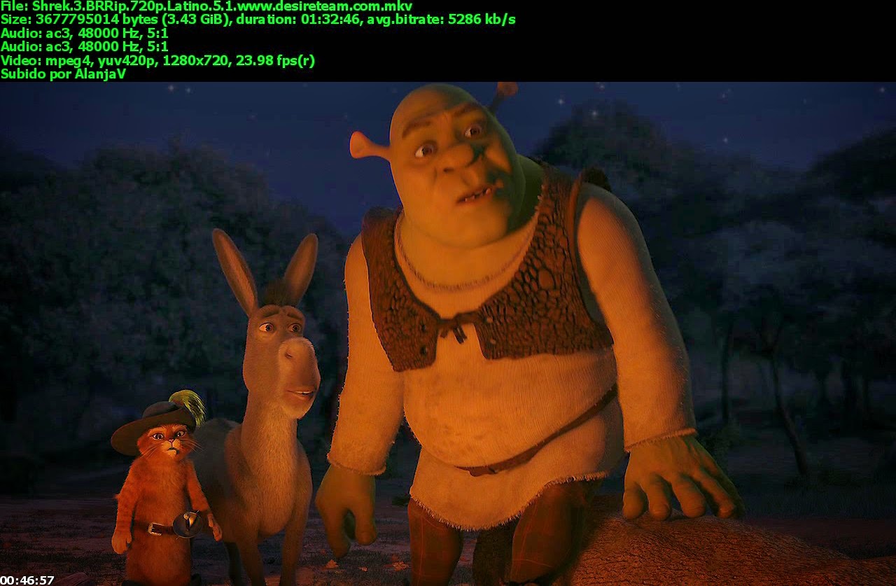 Shrek 3 - [BRRip 720p] [Latino 5.1/Ingles] [Mkv] - HD (720p ...