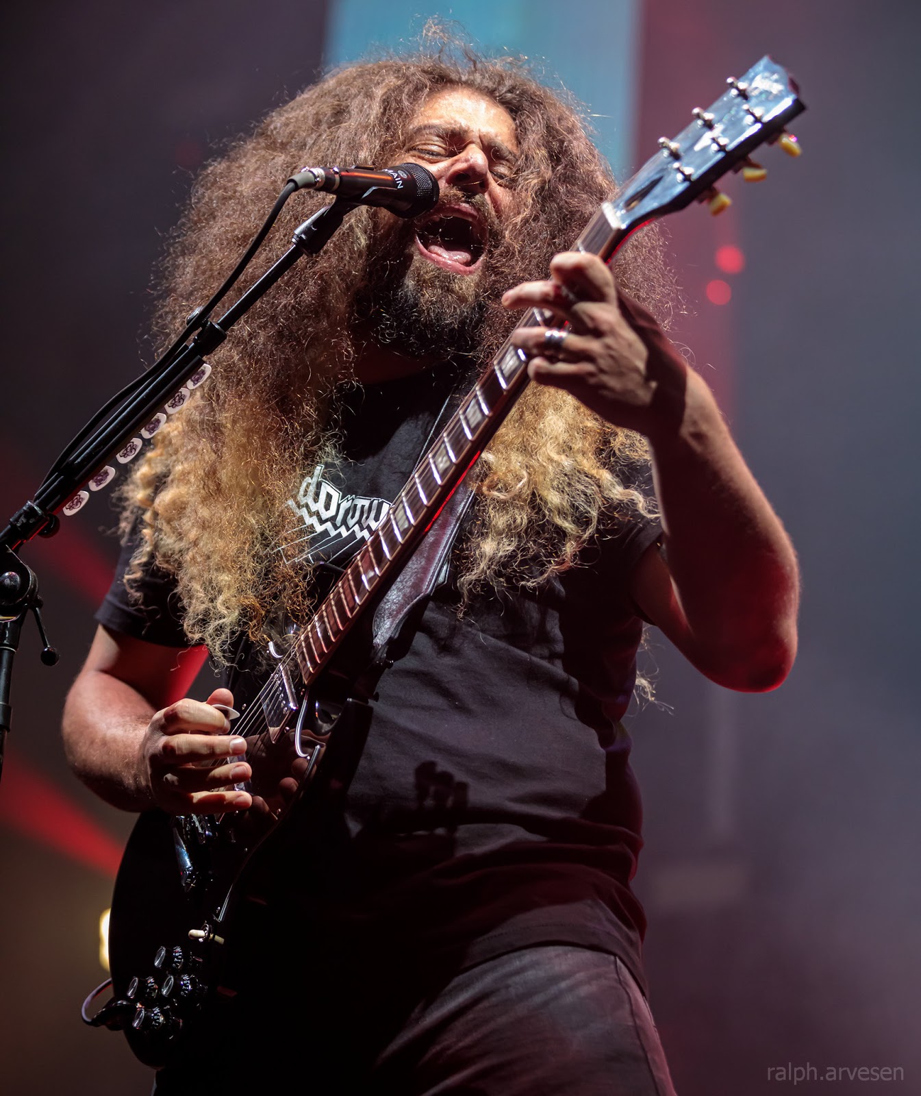 Coheed and Cambria performing at the Austin360 Amphitheater in Austin ...