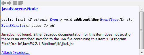 Java Buddy Javadoc Not Found In Netbeans For Javafx
