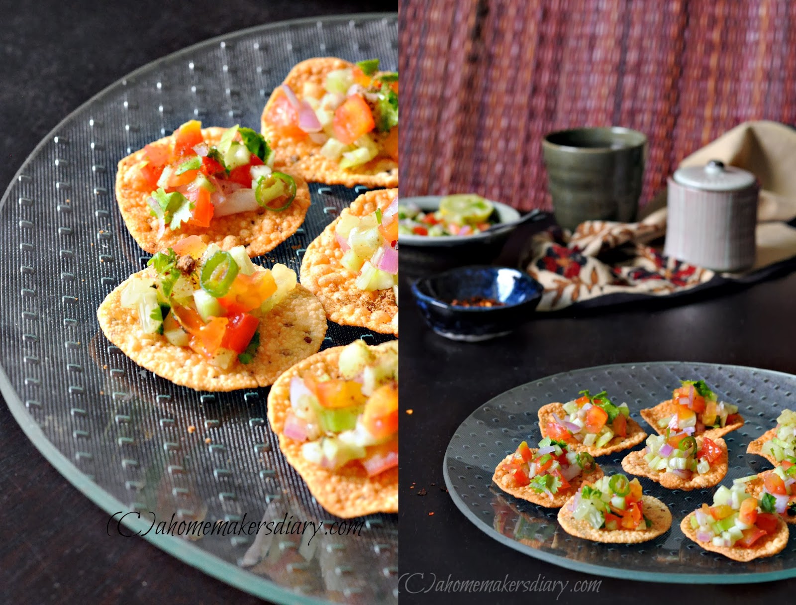 Masala Papad: Healthy Mini Bite size Snacks - A Homemaker's Diary