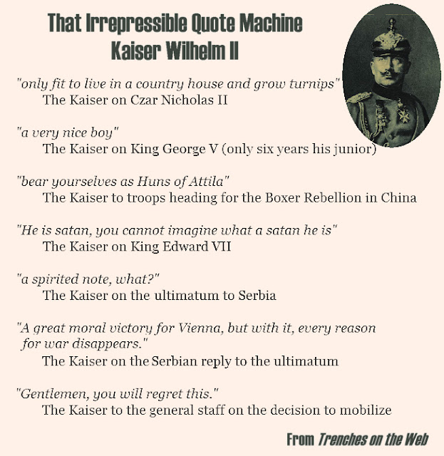Roads to the Great War: Quotes from the Kaiser