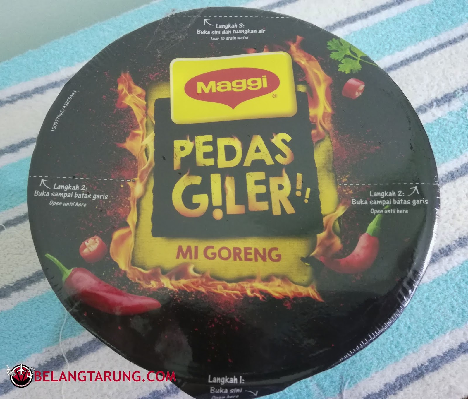 Kepedasan Maggi Pedas Giler Tom Yummz (Tom Yam) Berbanding Ramen Samyang