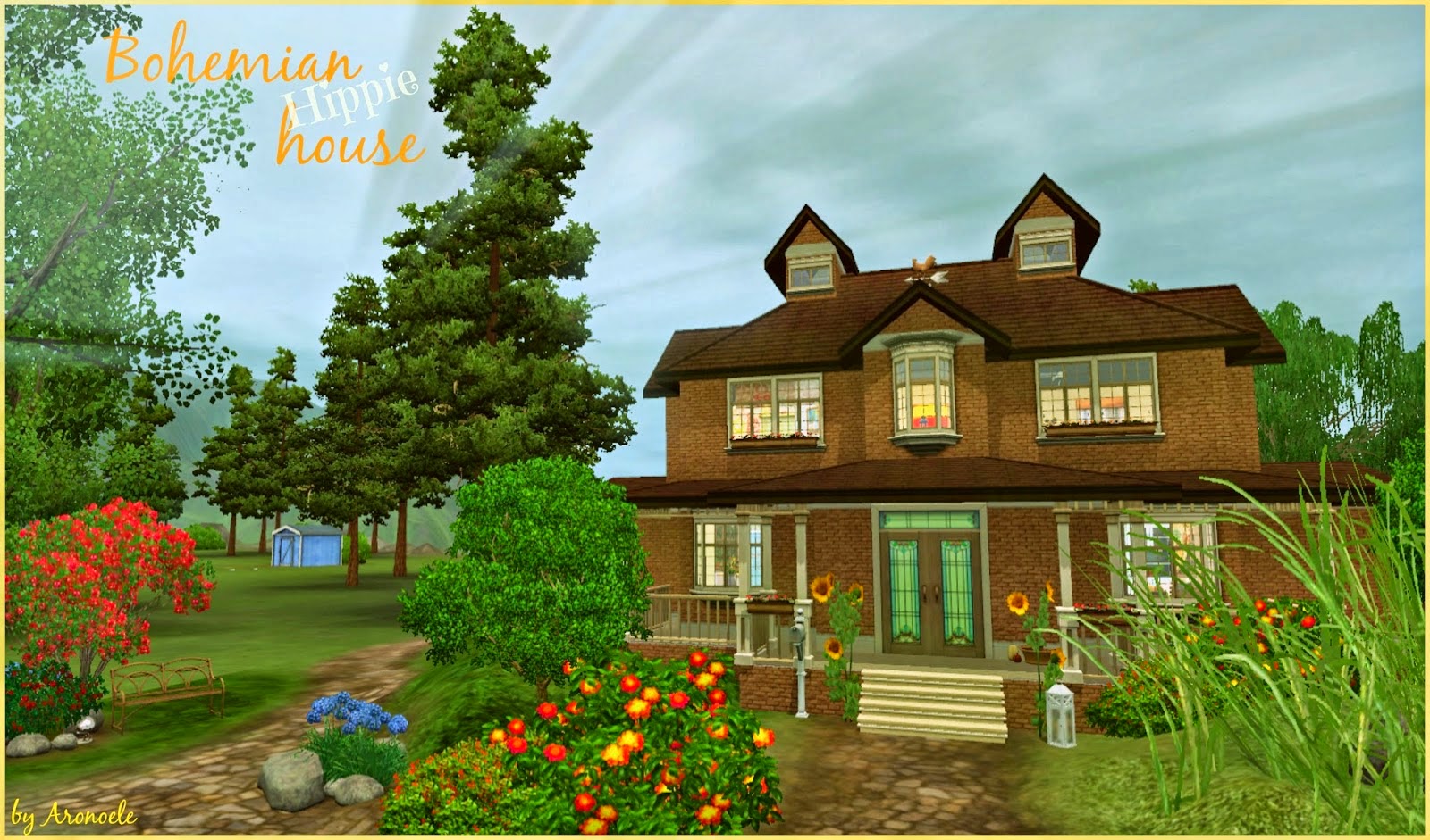 My Sims 3 Blog: Bohemian Hippie House by Aronoele
