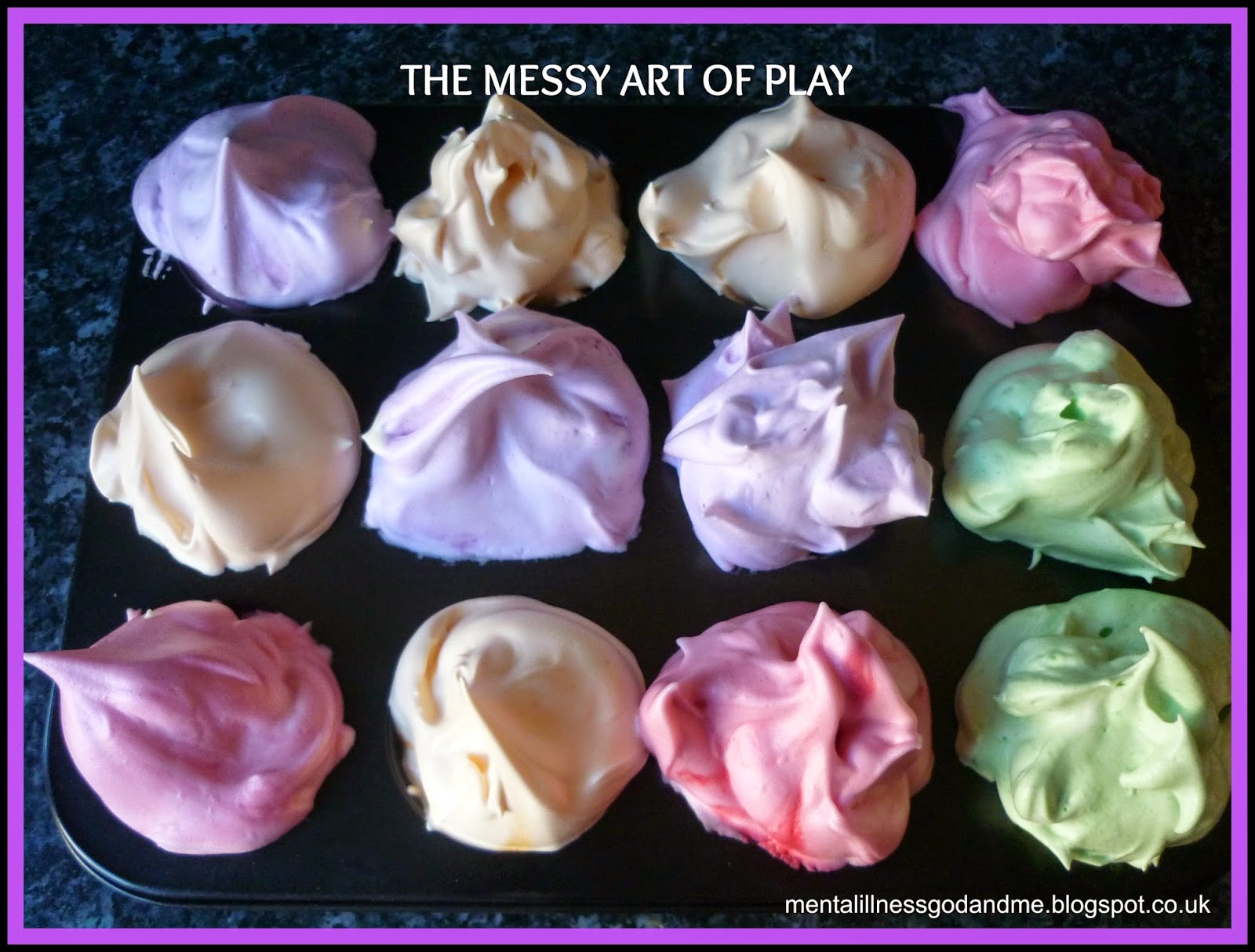 Step 3 - Spoon your 'Looks-yummy-smells-like-dad' paint into a muffin ...