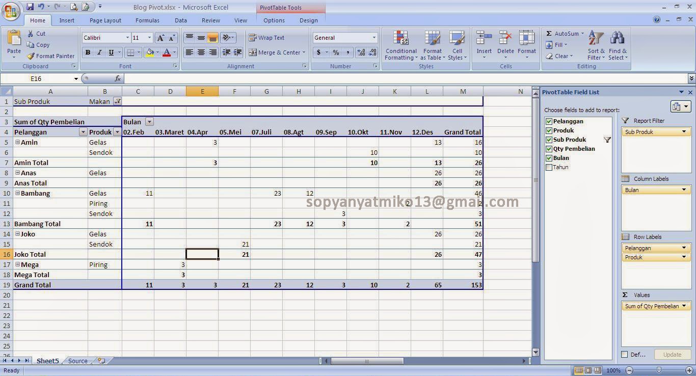CARA MEMBUAT PIVOT TABLE DI EXCEL | Berbagi cara dan Ilmu