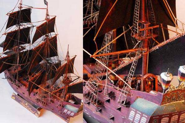 Pirates of the Caribbean - Black pearl Papercraft - PAPEROX FREE PAPERCRAFT