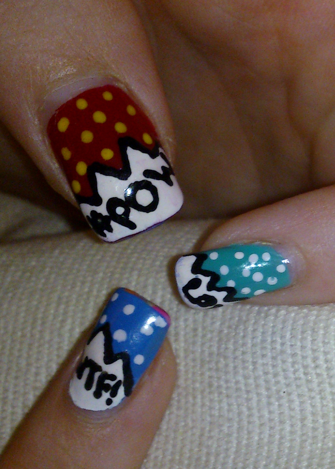 Comic strip nail tutorial