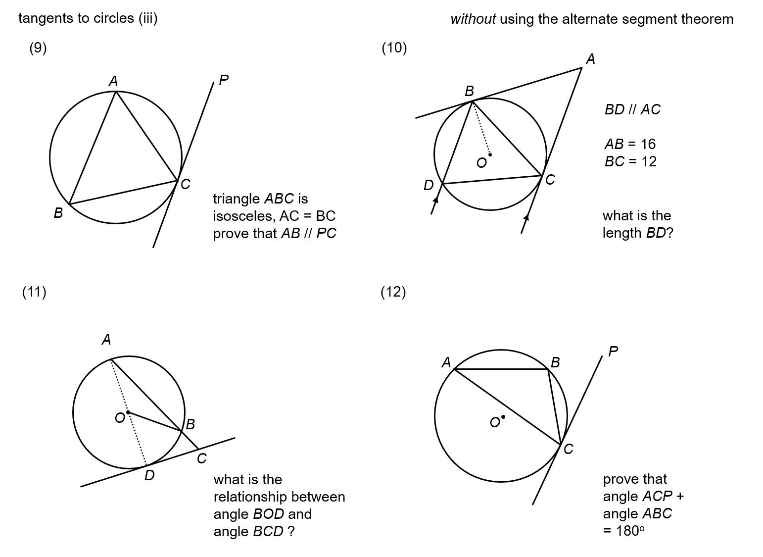 MEDIAN Don Steward mathematics teaching: tangents to circles
