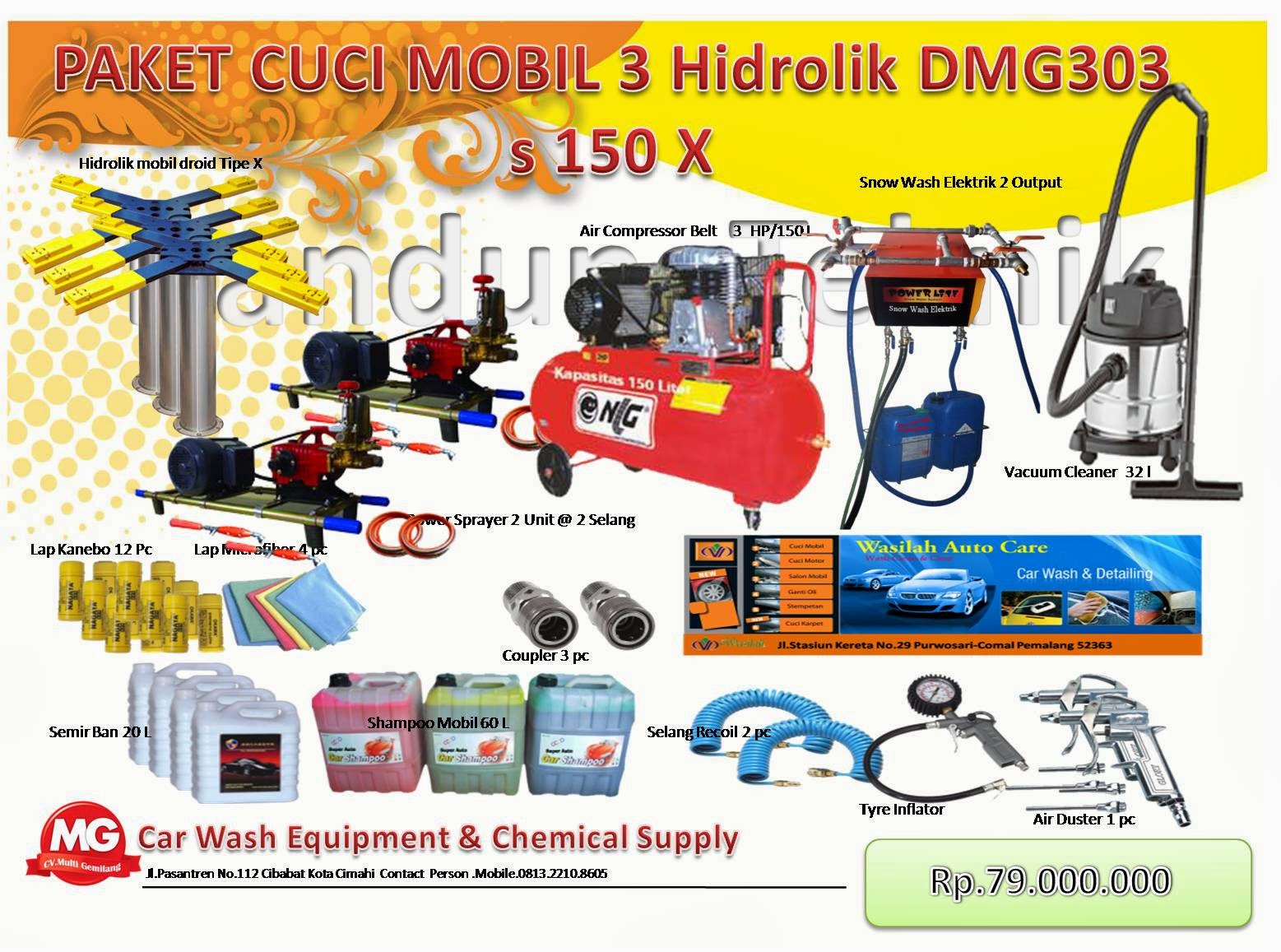 PAKET CUCI MOBIL 3 HIDROLIK - PERALATAN CUCI MOBIL DAN MOTOR MURAH
