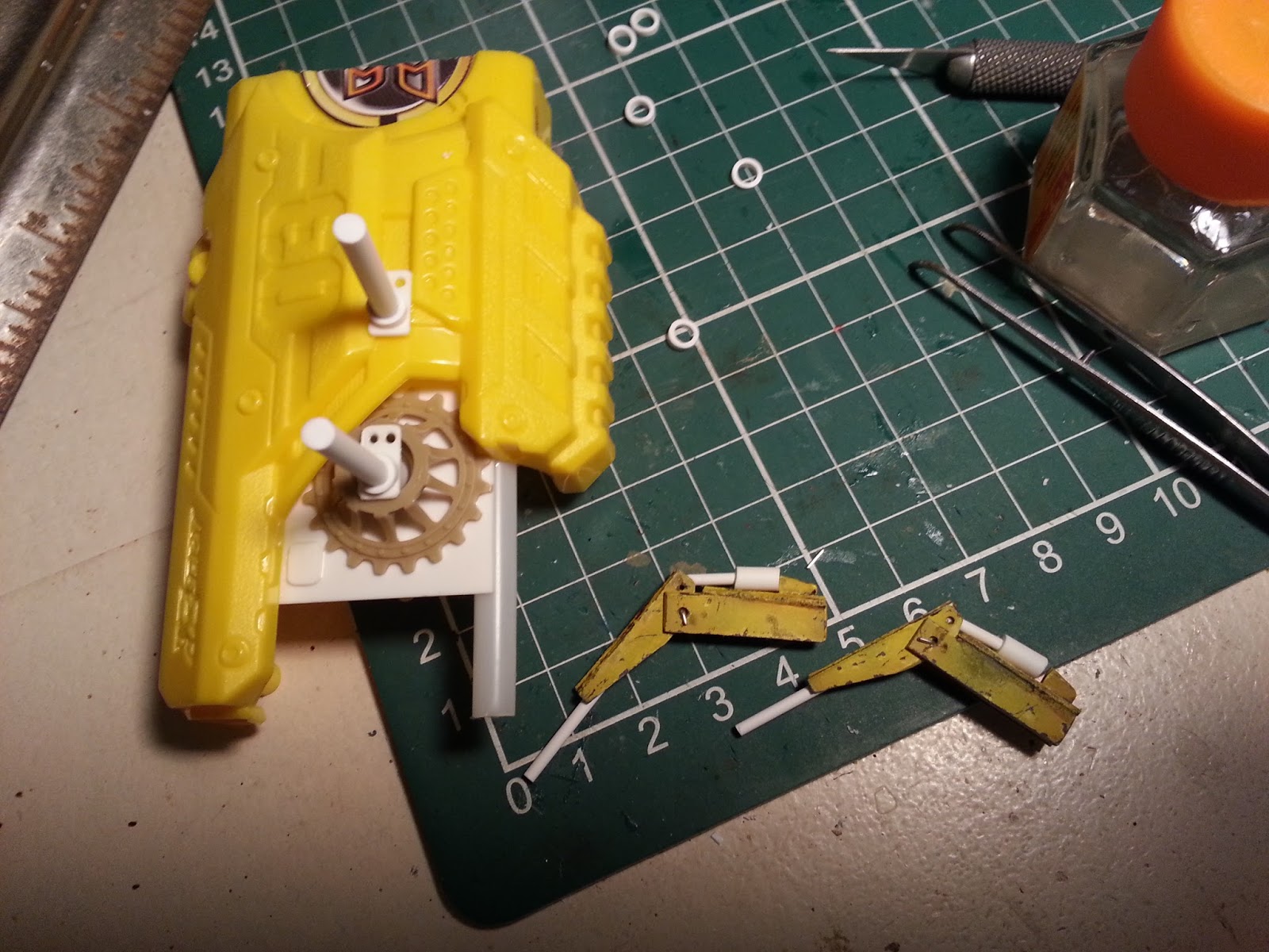 Dave's Model Workshop: Scratch building mechanical detail using a Nerf ...