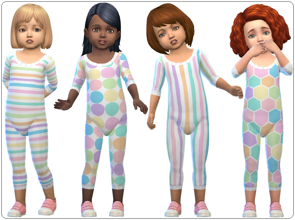 Annett's Sims 4 Welt: Accessory Bodysuits "Pastel" for Toddlers